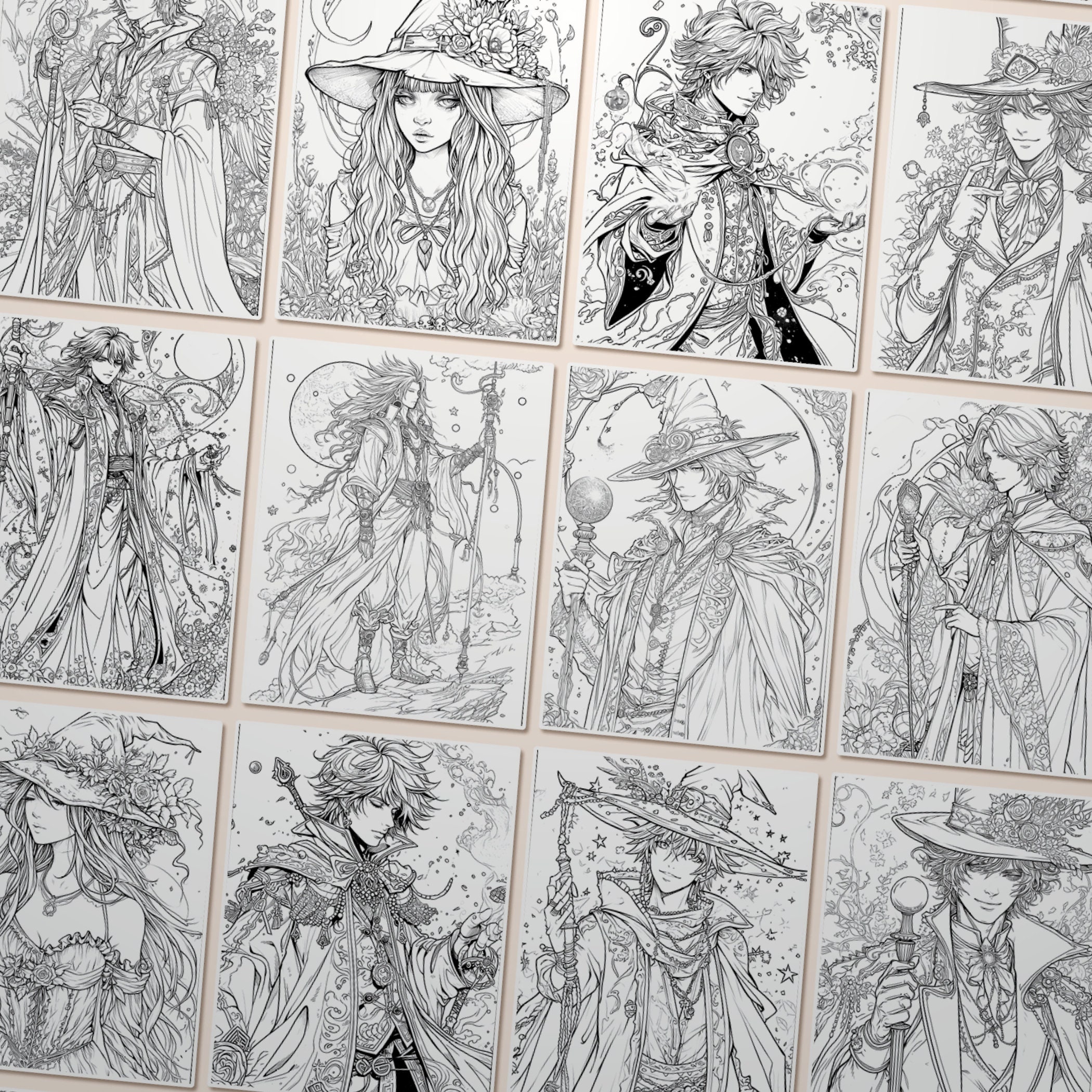 Anime Coloring Pages Bundle - Printable Manga Art for Kids and Adults ...