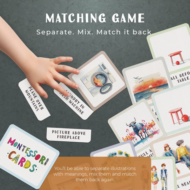 Montessori Spatial Orientation Cards - Educational Learning Tool for ...