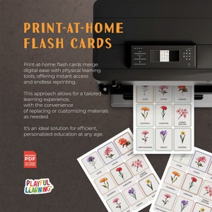 Montessori Flower Cards - Printable Educational Flashcards for Kids ...