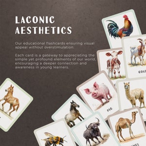 Montessori Farm Animals Cards - Printable Educational Flashcards for ...