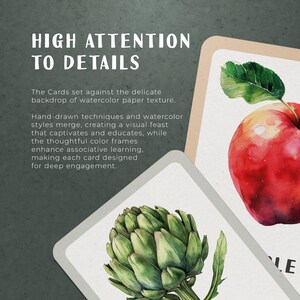 Montessori Flash Cards Fruits & Vegetables - Printable Educational ...