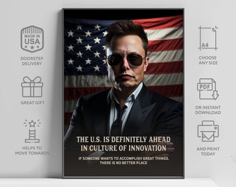 Elon Musk Poster - Etsy