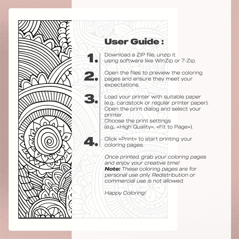 Mindful Stress Relief Coloring Pages, Mindful Patterns, Calming Designs ...