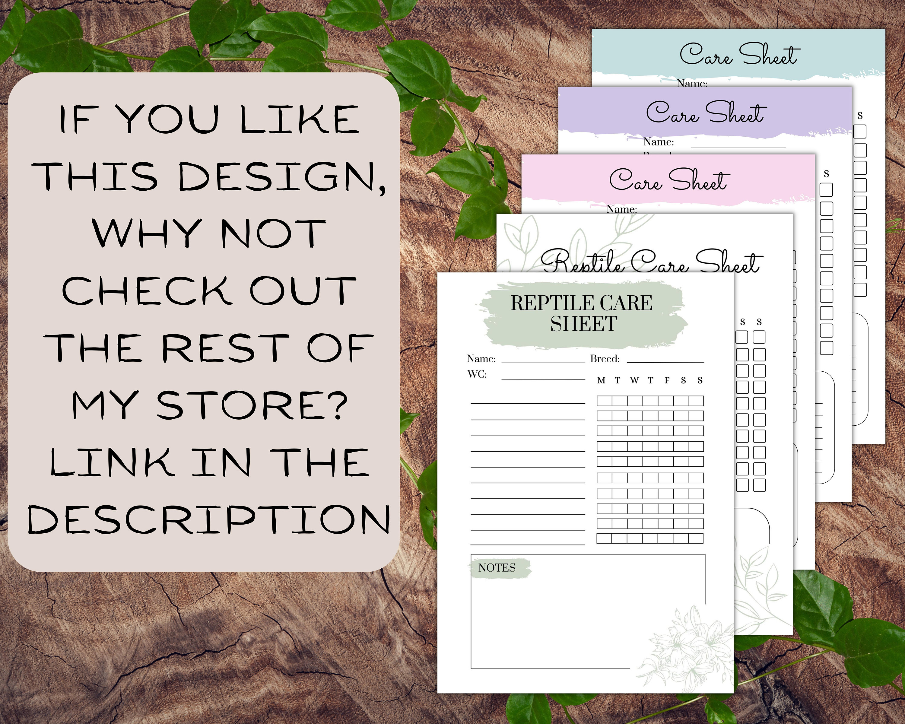 Bearded Dragon Daily Checklist | Printable Reptile Routine Log | Weekly ...