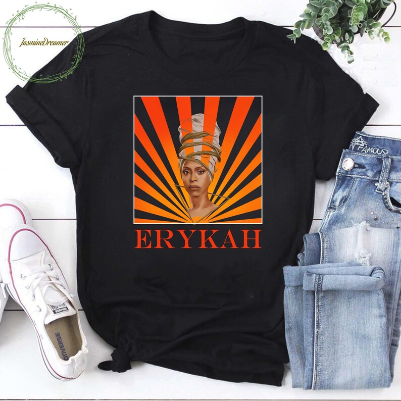 Erykah Badu Sunset Design Rapper T-shirt, Erykah Badu Shirt, Erykah ...