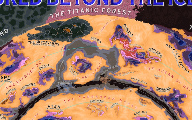 HD the World Beyond the Ice Wall Valonia Amethyst Edition | Flat Earth ...