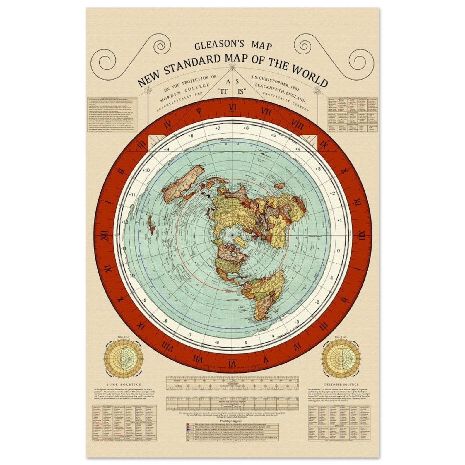 HD REMASTERED Gleason's New Standard Map of the World 2023 - Etsy