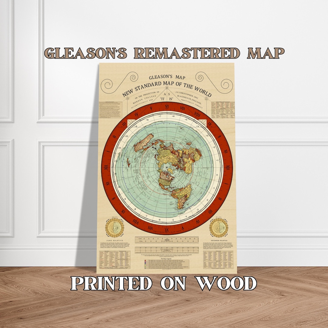 HD REMASTERED Gleason's New Standard Map of the World 2023 - Flat Earth ...