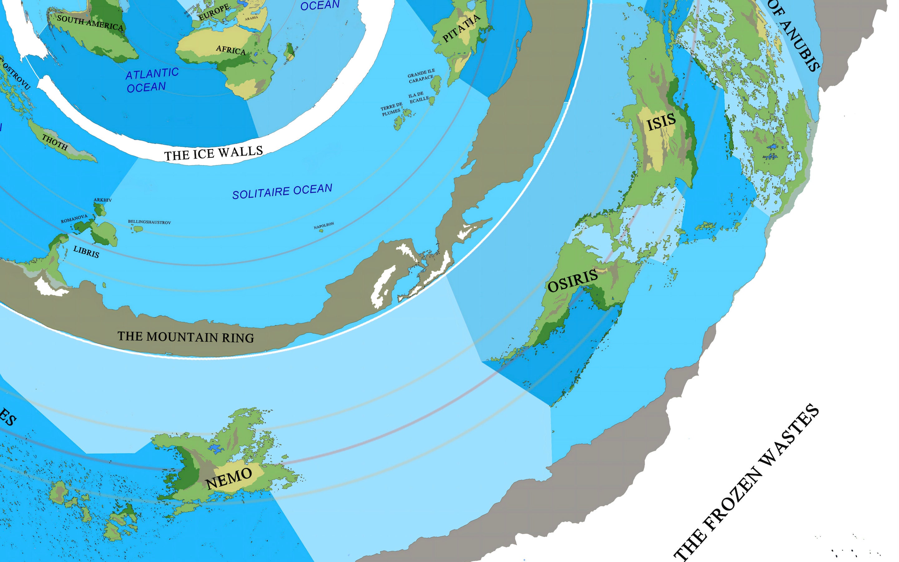 HD the World Beyond the Ice Wall Terrain Flat Earth Map - Etsy UK