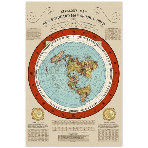 HD Remastered Gleason's New Standard Map of the World 2023 - Etsy UK