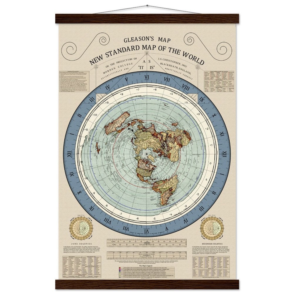 HD REMASTERED Gleason's New Standard Map of the World 2023 - Etsy