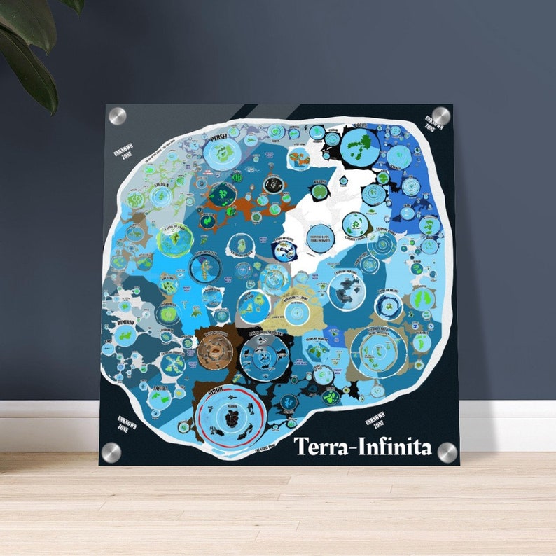 Terra-infinita Flat Earth Extra Territory HD Acrylic Print - Etsy Canada