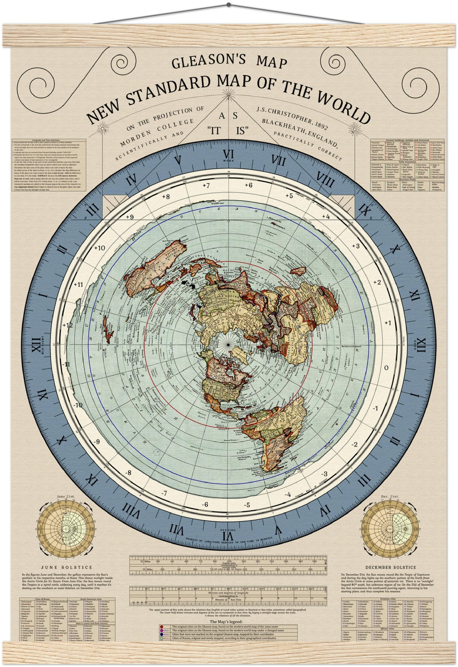 HD Remastered Gleason's New Standard Map of the World 2023 - Etsy UK