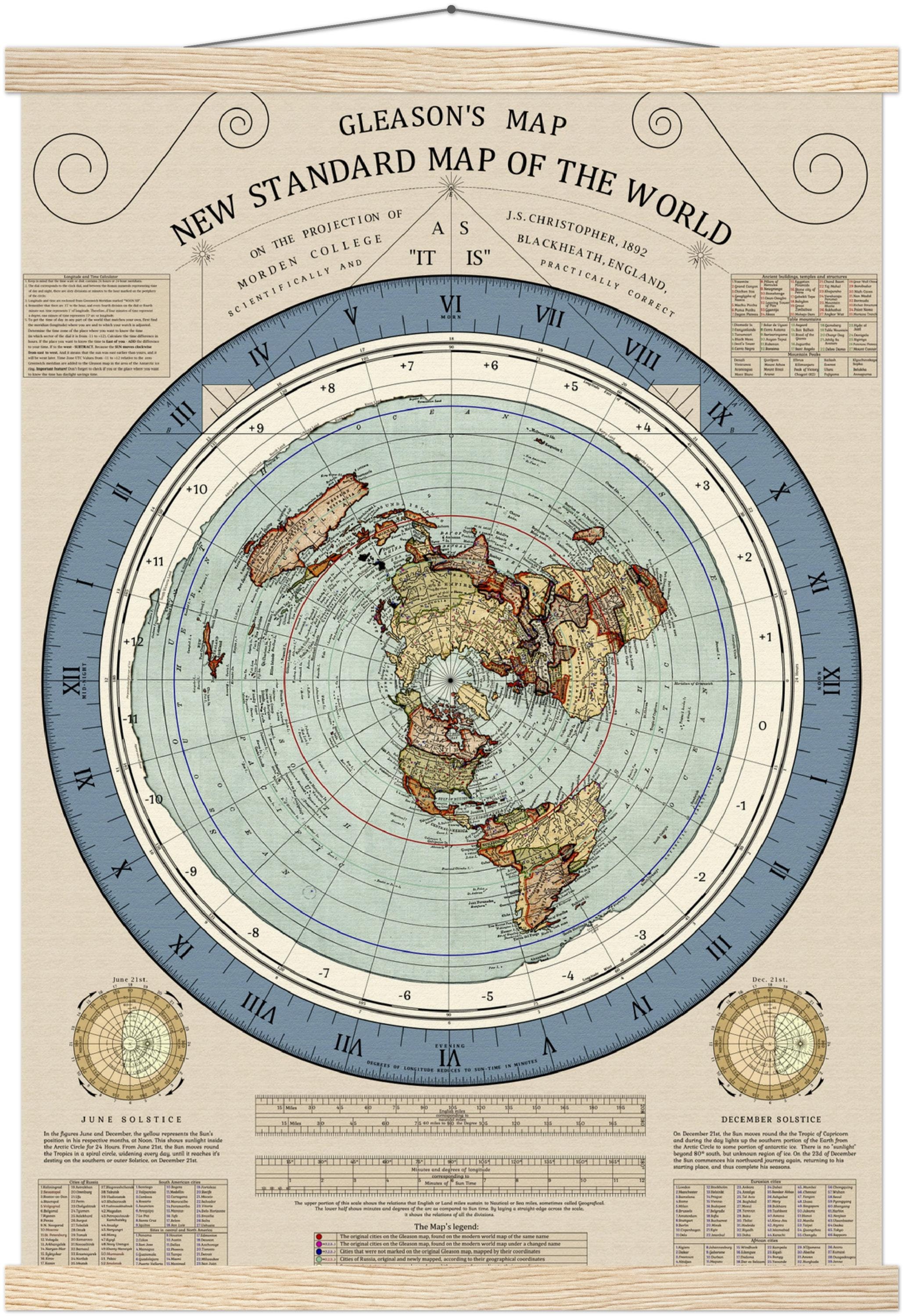 HD Remastered Gleason's New Standard Map of the World 2023 - Etsy UK