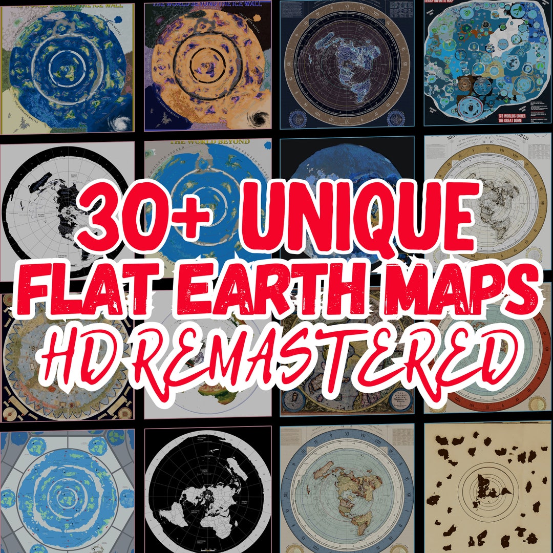 30 HD ALL Flat Earth Maps in Store New Maps Added Monthly FREE Beyond Ice Wall Gleason's Urbano ...