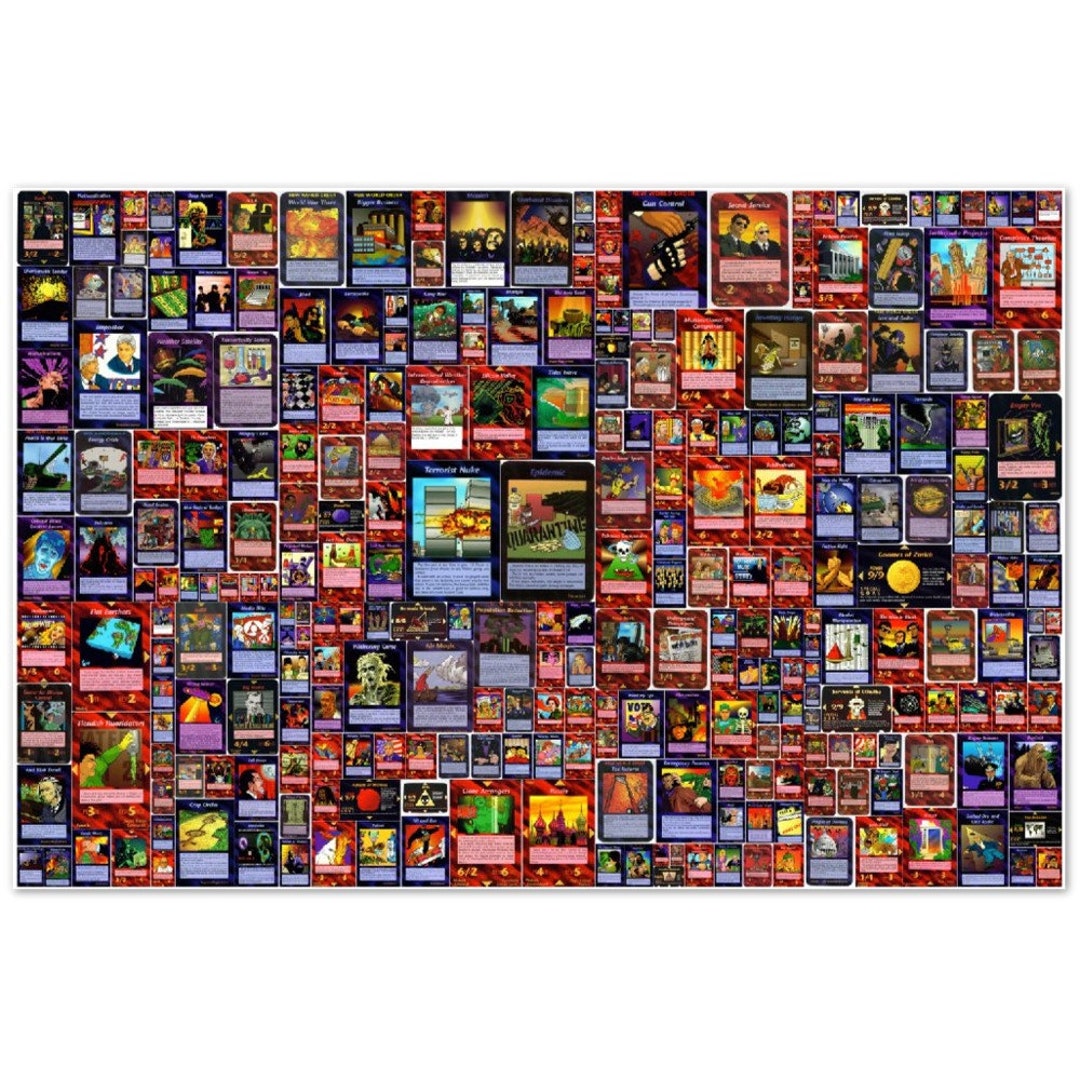Illuminati Conspiracy Cards Wall Poster - Etsy