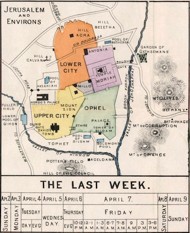 The Life of Christ Timeline Chart 1894 - Museum Archival Matte ...