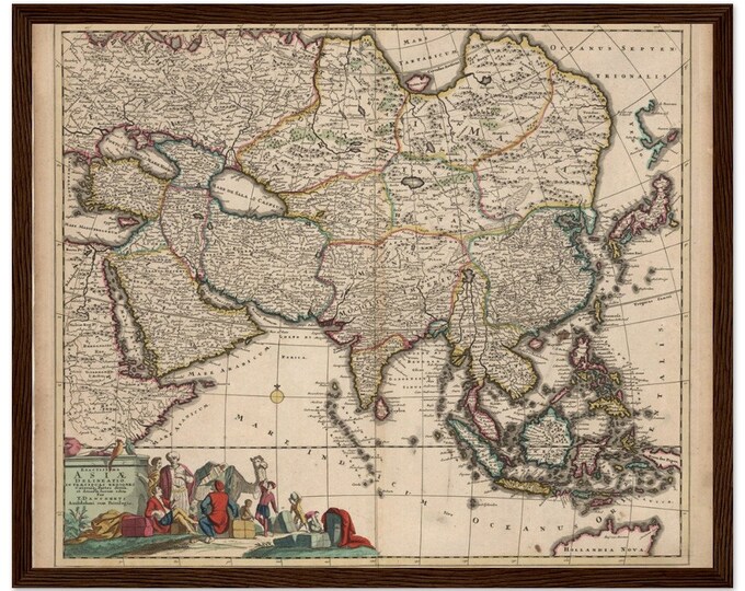 1667 Map of the World, Nieuwe Werelt Kaert, Antique Map, Atlas Map ...