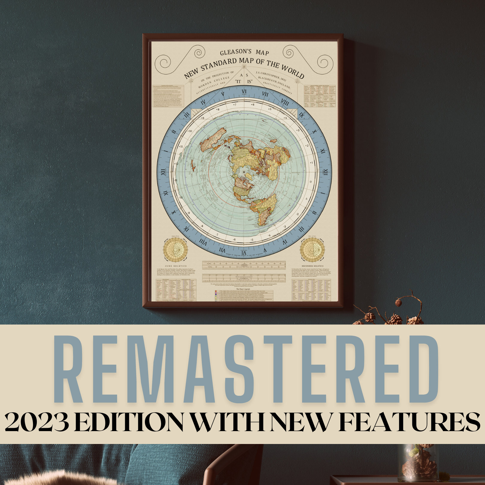 HD Remastered Gleason's New Standard Map of the World 2023 - Etsy UK