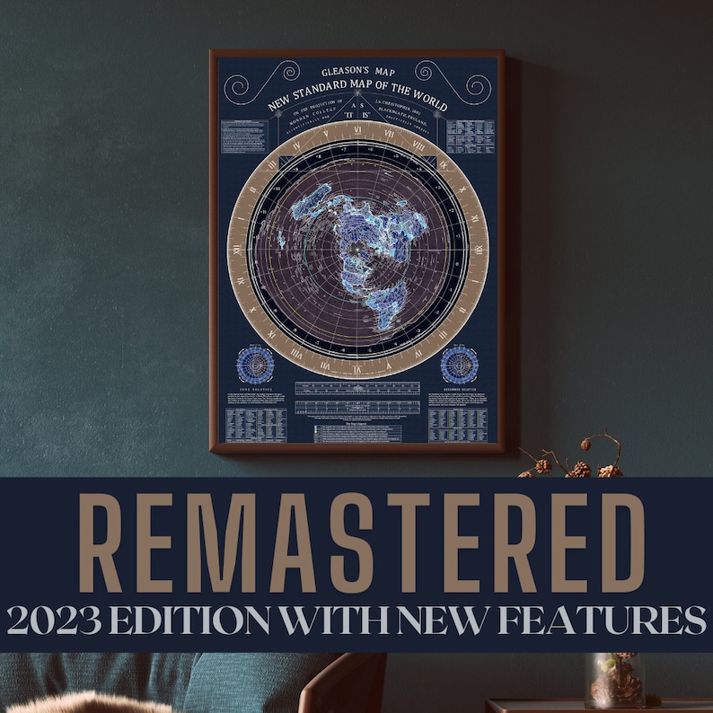 HD Remastered Gleason's New Standard Map of the World 2023 - Etsy
