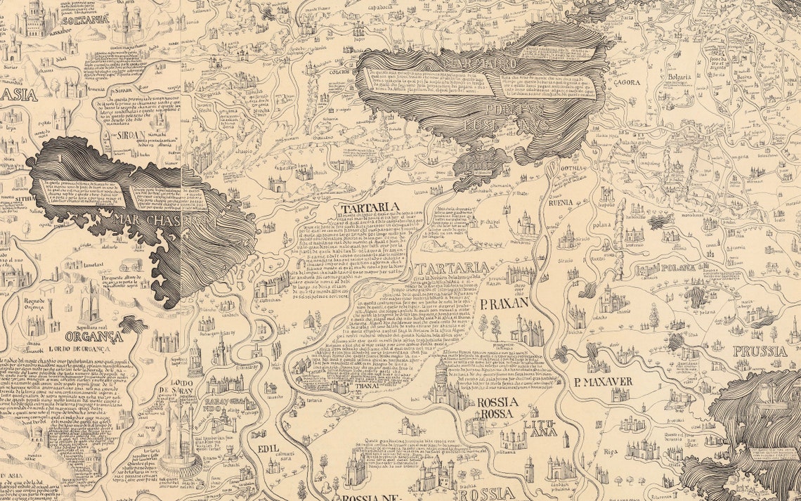 HD Fra Mauro Map mappemonde 1450 Museum Quality Wall Art - Etsy