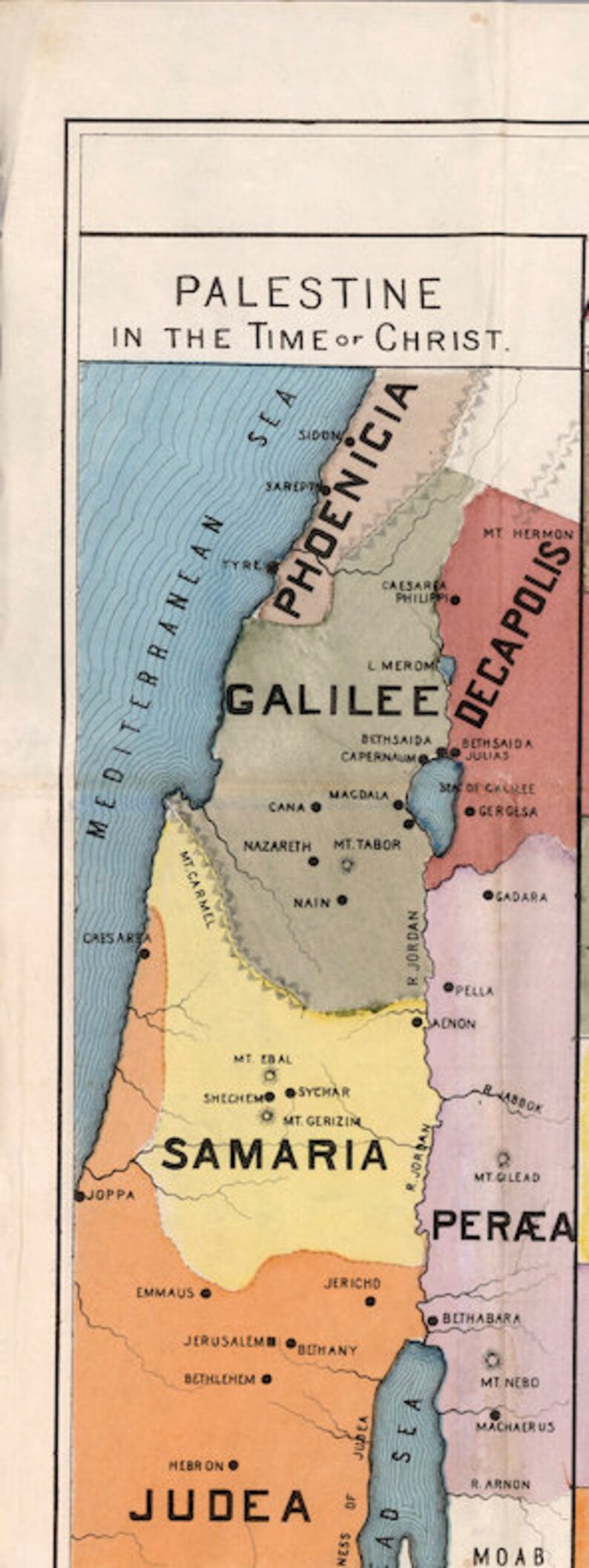 The Life of Christ Timeline Chart 1894 Museum Archival Matte ...