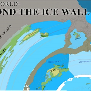 HD the World Beyond the Ice Wall Terrain Flat Earth Map | Premium Semi ...