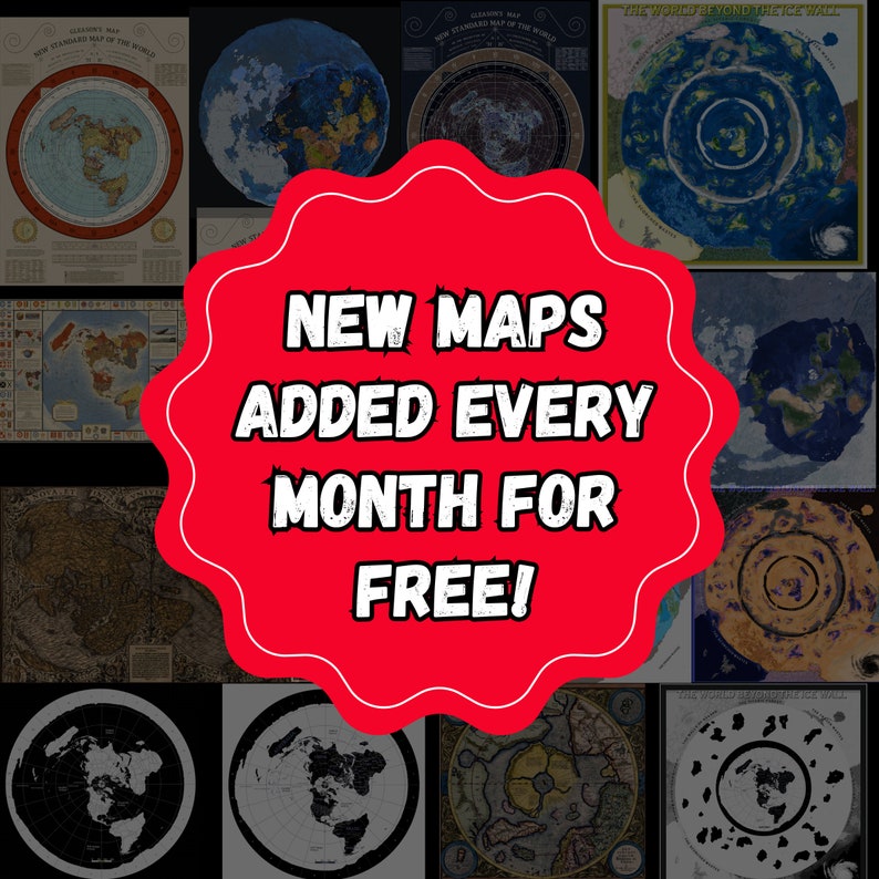 30 HD ALL Flat Earth Maps in Store New Maps Added Monthly FREE Beyond ...