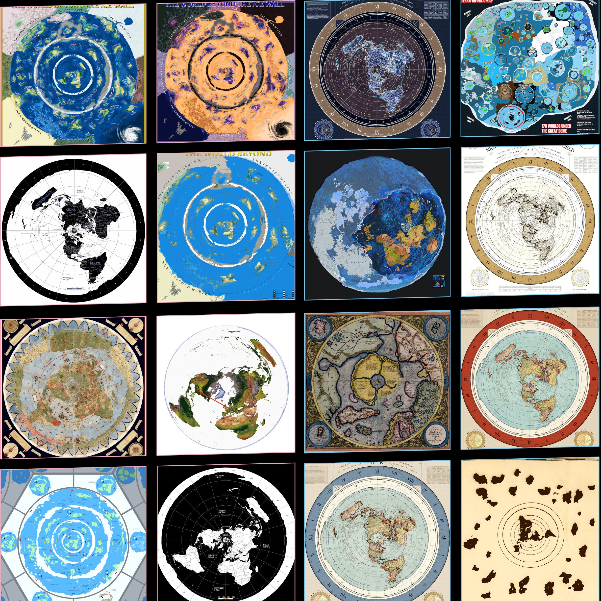 30 HD ALL Flat Earth Maps in Store New Maps Added Monthly FREE Beyond ...
