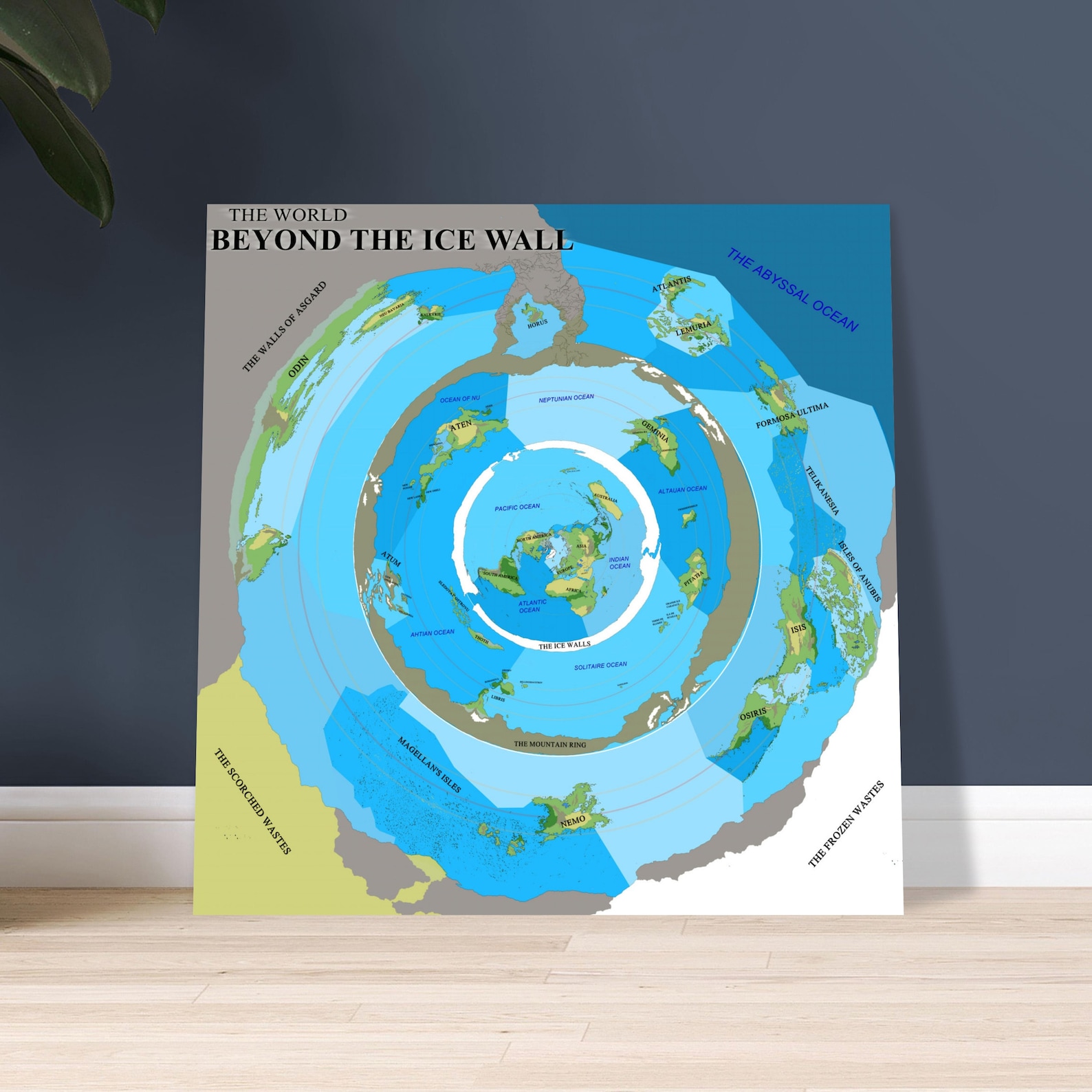 HD the World Beyond the Ice Wall Terrain Flat Earth Map - Etsy