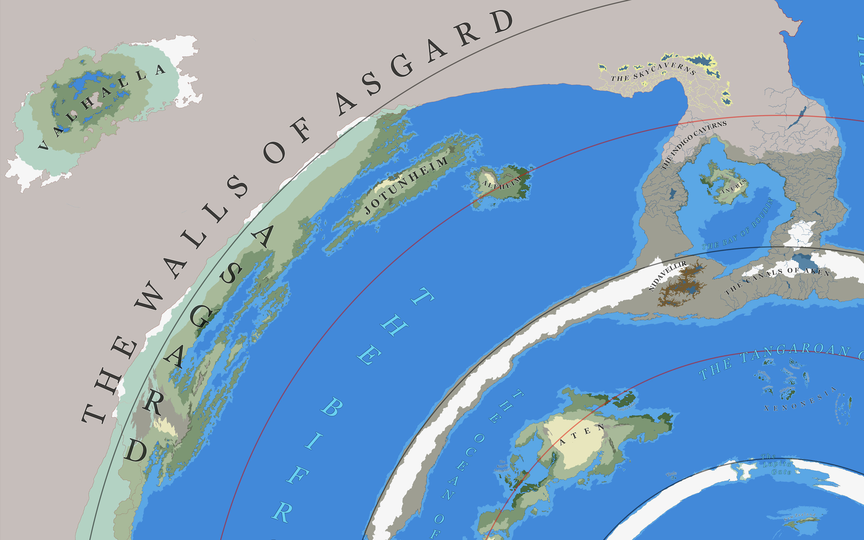 HD the World Beyond With Key Terrain/satellite Flat Earth - Etsy