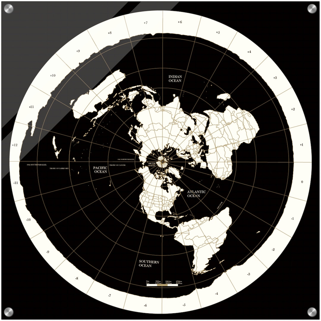 NEW 2023 SUPER HD Gleason's Map on Acrylic in Black and White | Flat ...