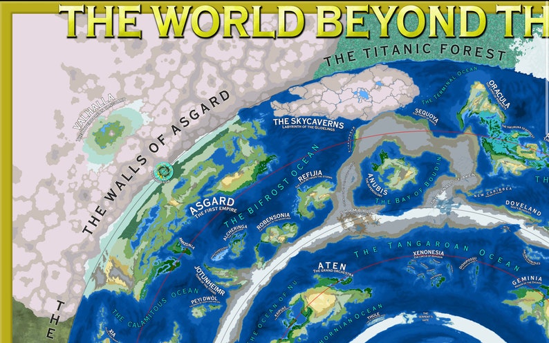 HD Die Welt jenseits der Eiswand Satelliten Flache Erde Karte - Etsy Schweiz