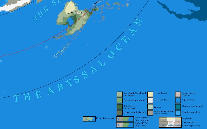 HD the World Beyond With Key Terrain/satellite Flat Earth Map Premium ...