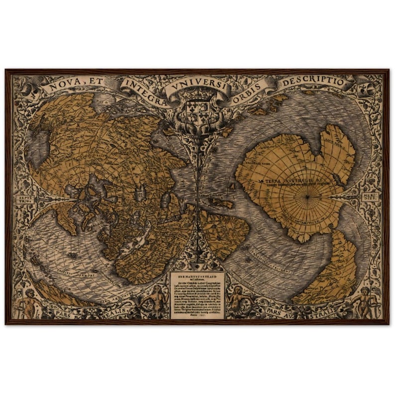 1531 World Map Framed - Nova, Et Integra Universi Orbis Descriptio by ...