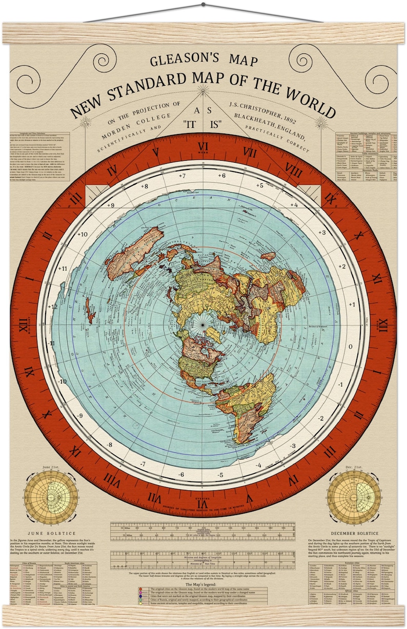 HD REMASTERED Gleason's New Standard Map of the World 2023 - Etsy