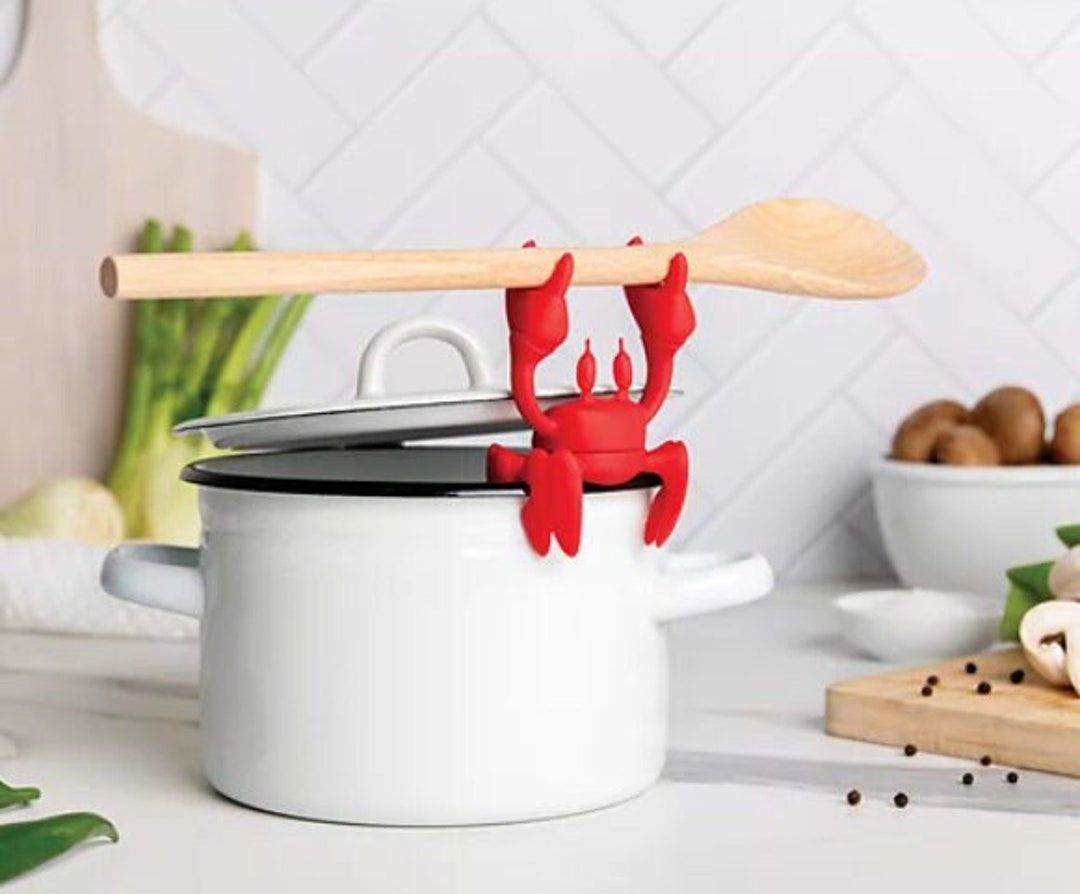 Red Crab Pot Lid Holder Steam Release Lid Lifters Pans - Etsy