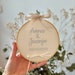Round Wood Hoop Frame. Ring Holder. Custom Embroidered Wedding Ring ...