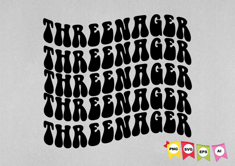 Threenager Svg 3rd Birthday Girl Boy Three Year Old - Etsy