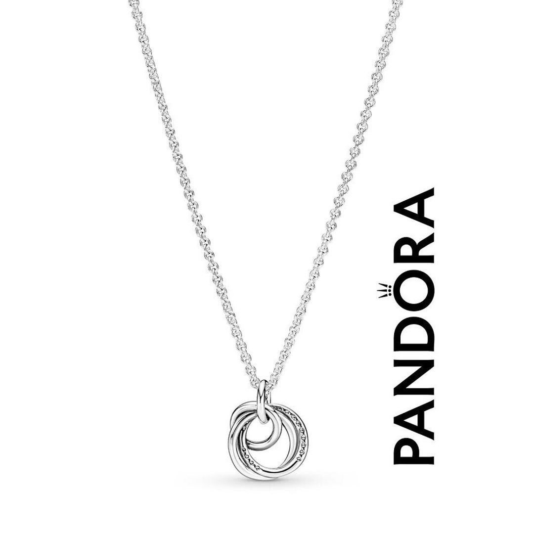 Pandora Entwined Circles Necklace, Family Always Encircled Pendant ...