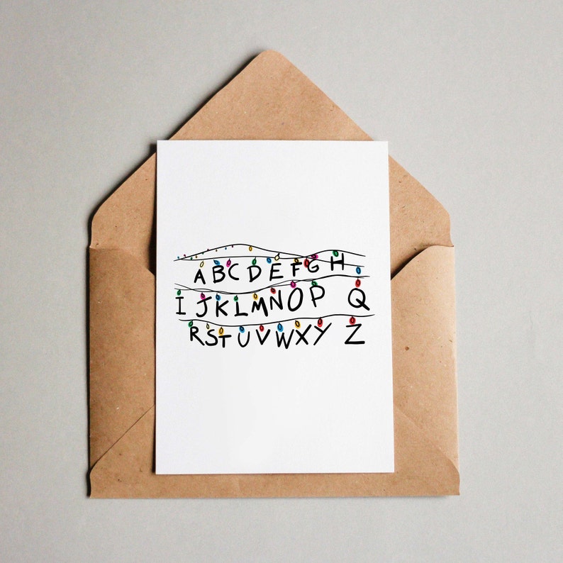 ABC Stranger Things Wall Painted Scene hand Made Design for - Etsy