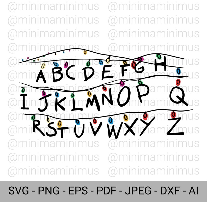 Stranger Things Alphabet Wall Art | Cricut & Silhouette (SVG, PNG, PDF ...