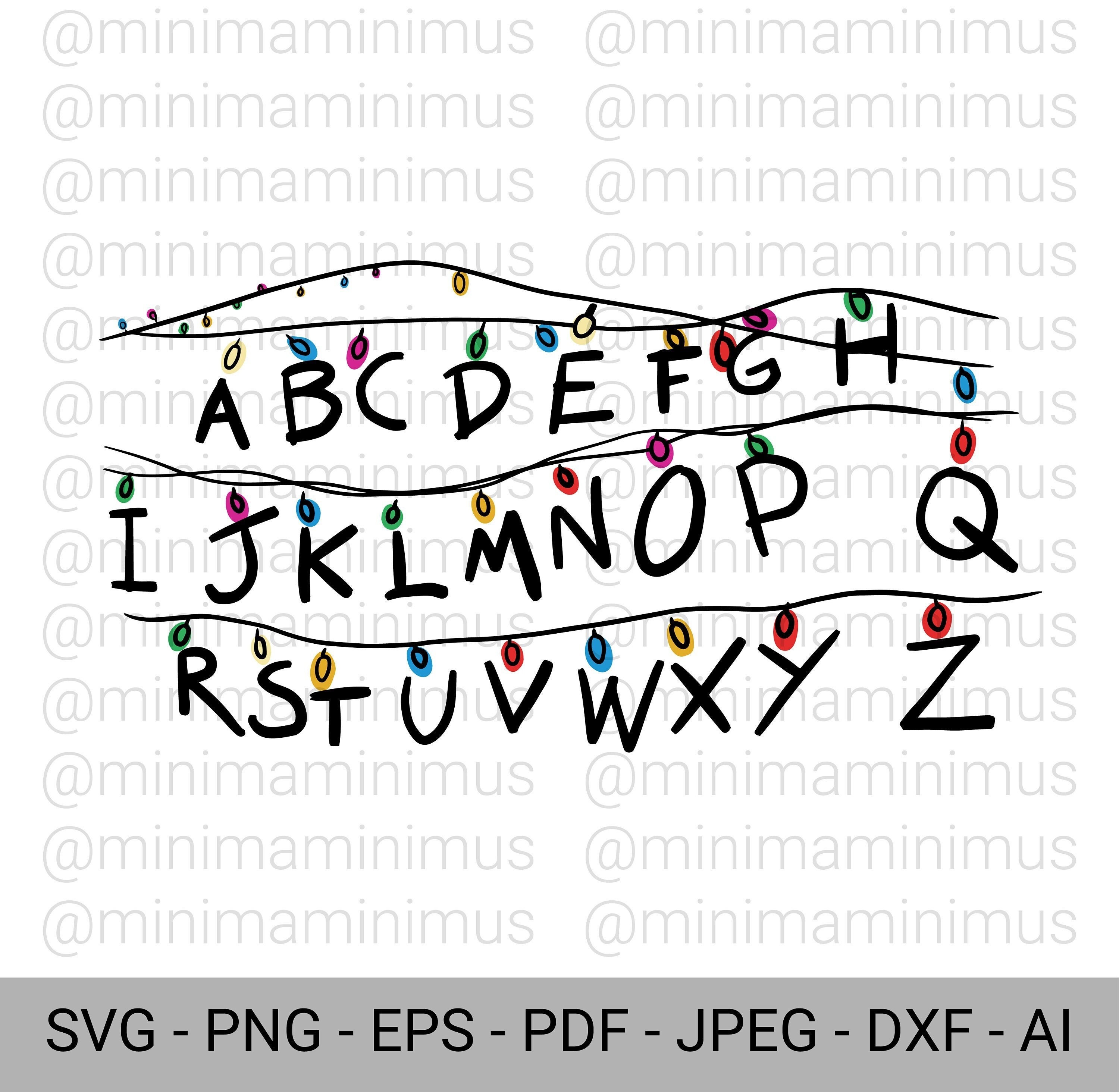 Stranger Things Alphabet Wall Art | Cricut & Silhouette (SVG, PNG, PDF ...