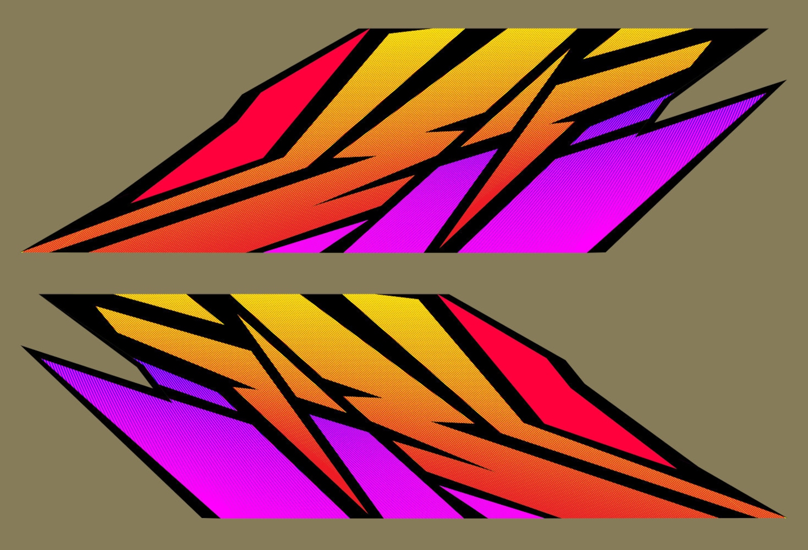 Multicolor Car Side Wrap - Custom Vinyl Graphics, Racing Livery - Etsy