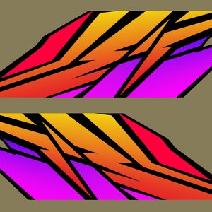 Multicolor Car Side Wrap Full Color Graphics Vinyl Livery Stripes Decal ...