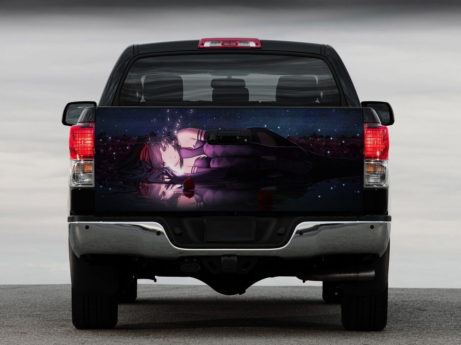 Tailgate Vinyl Wrap Full Color Graphics Decal Anime Girl in Trunk ...
