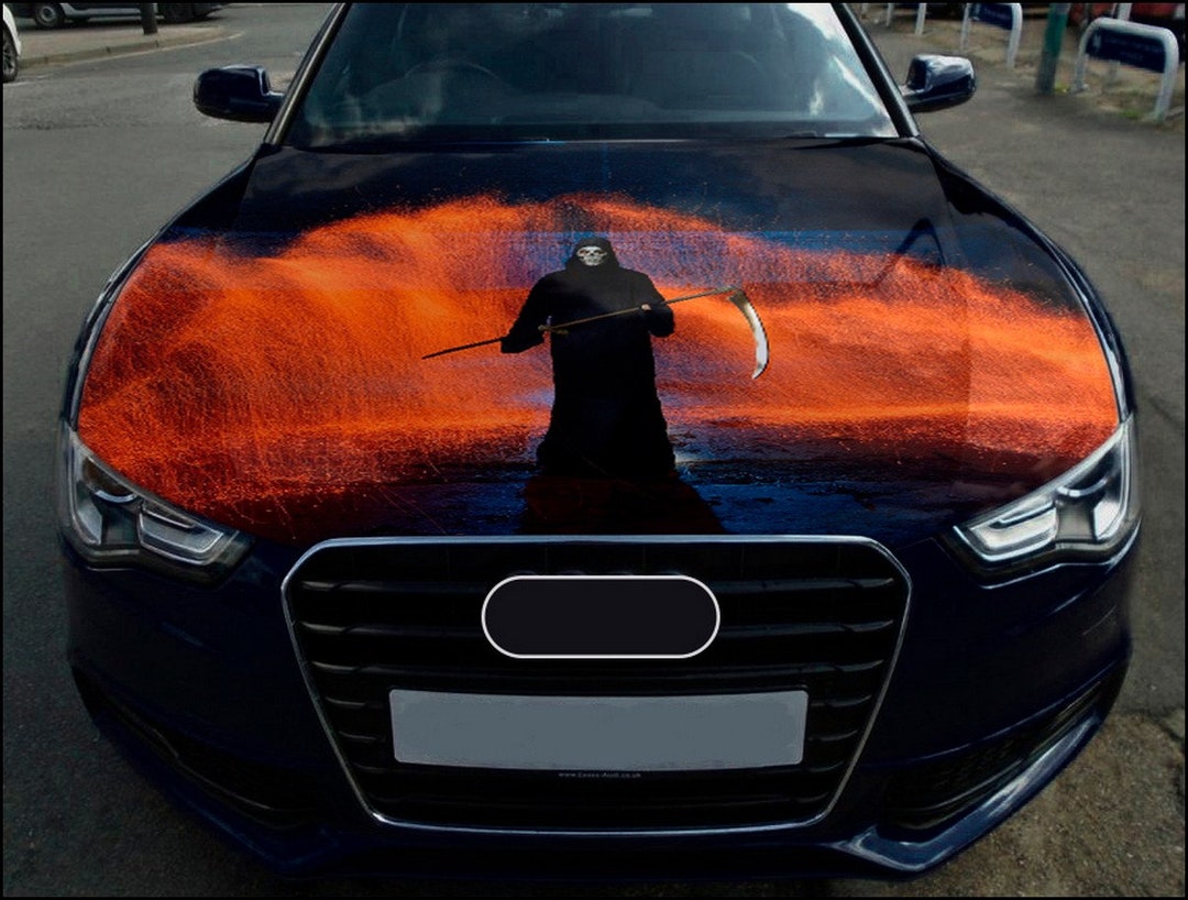 Grim Reaper Car Hood Wrap Full Color Vinyl Decal Death Sticker #2 - Etsy