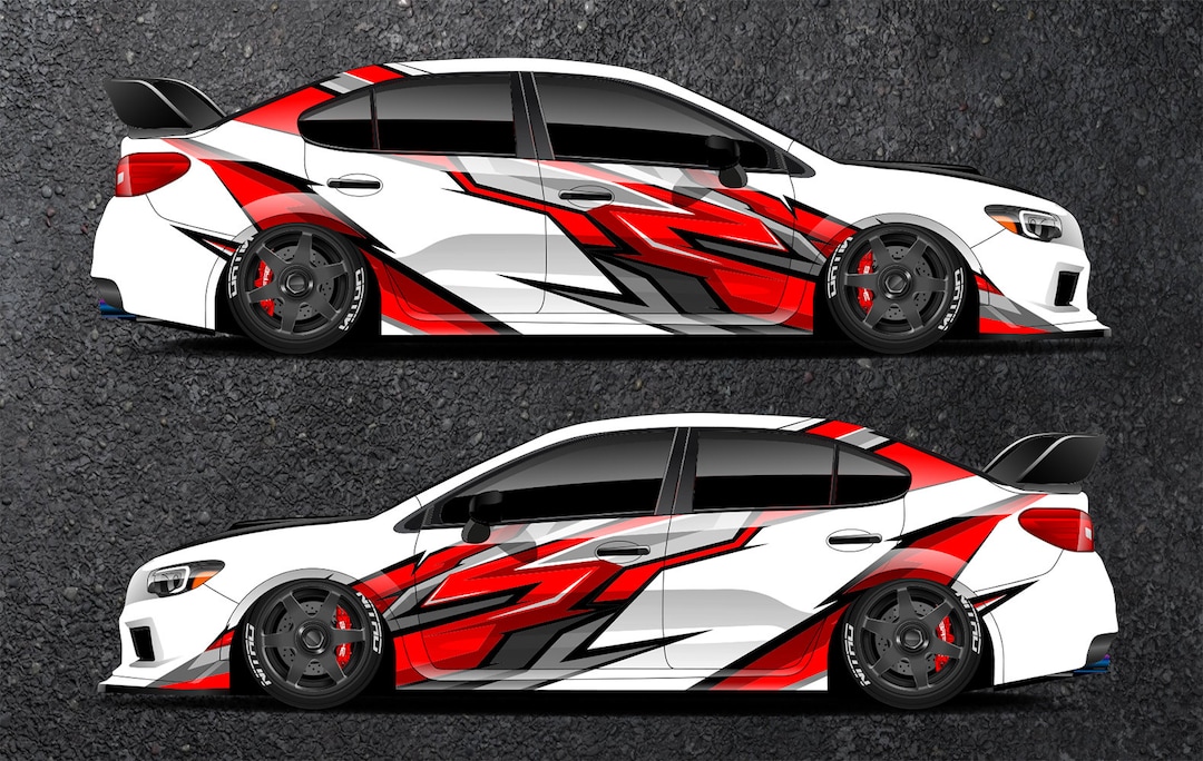 Lightning Car Side Wrap Full Color Graphics Vinyl Livery Decal Racing ...