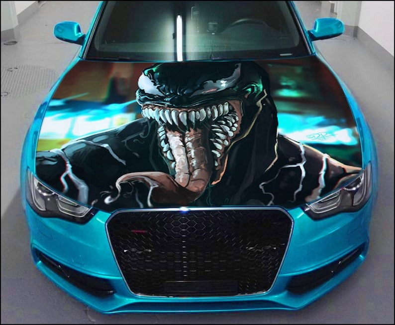 Venom Car Hood Wrap Full Color Vinyl Decal Symbiote Sticker - Etsy