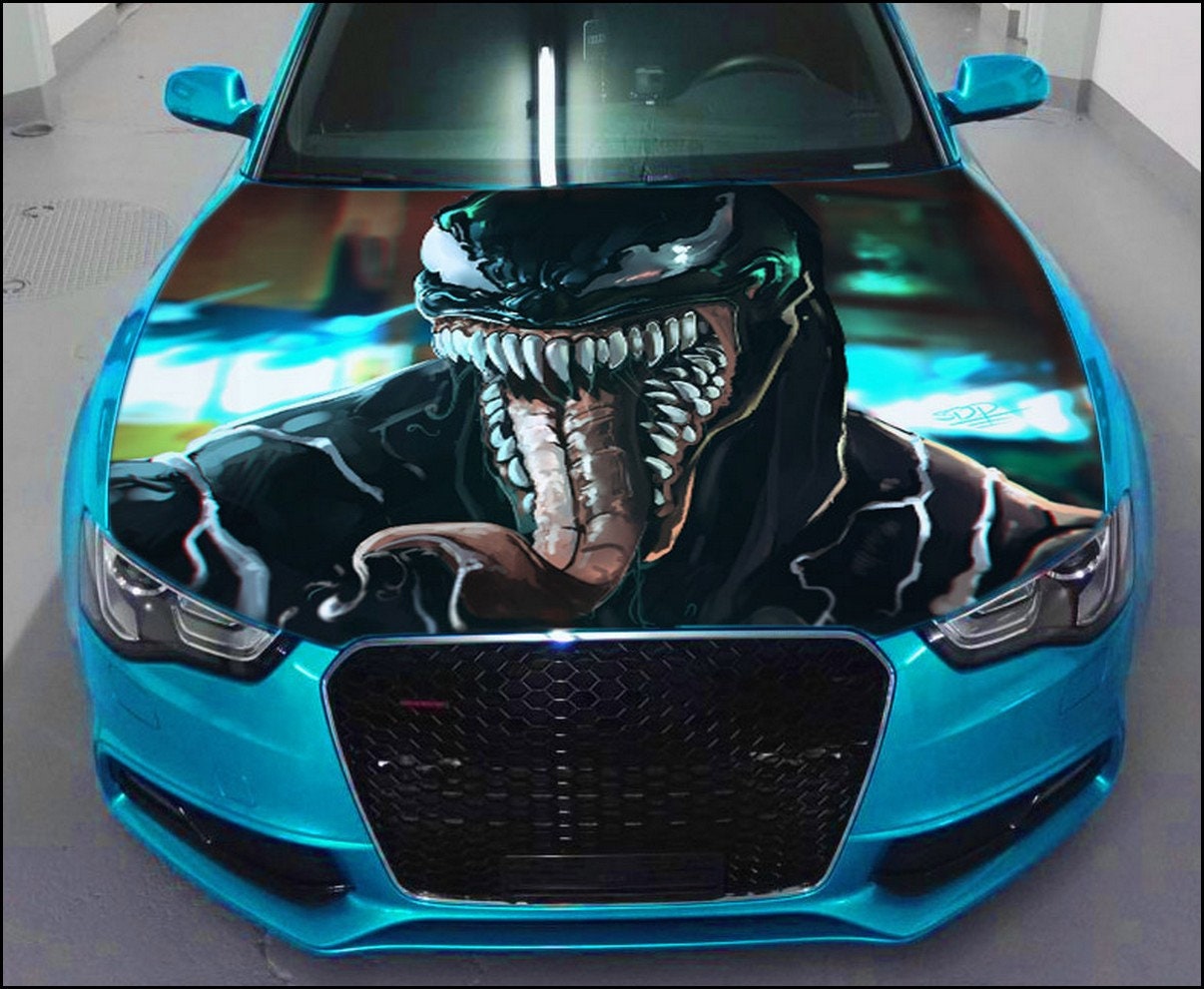 Venom Car Hood Wrap Full Color Vinyl Decal Symbiote Sticker - Etsy